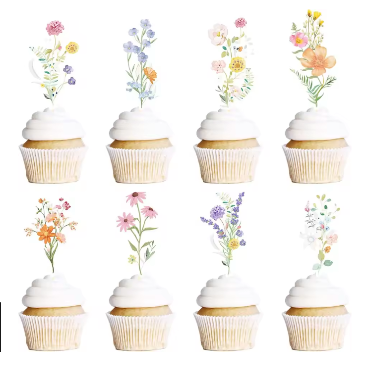 Toppers flores – Decora tu Fiesta