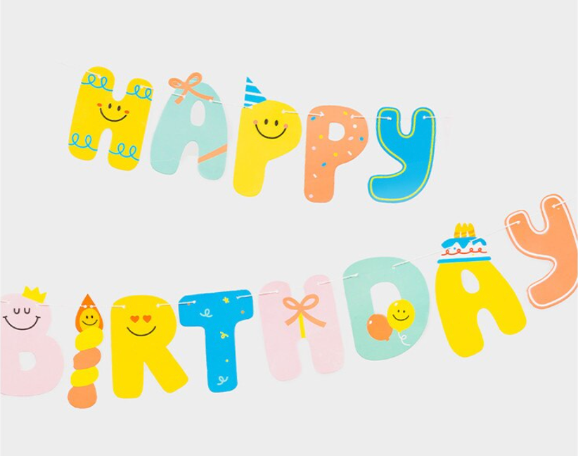 Banderín happy birthday colores – Decora tu Fiesta