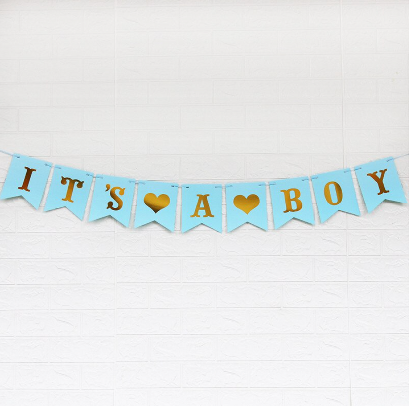 Banderín boy celeste – Decora tu Fiesta